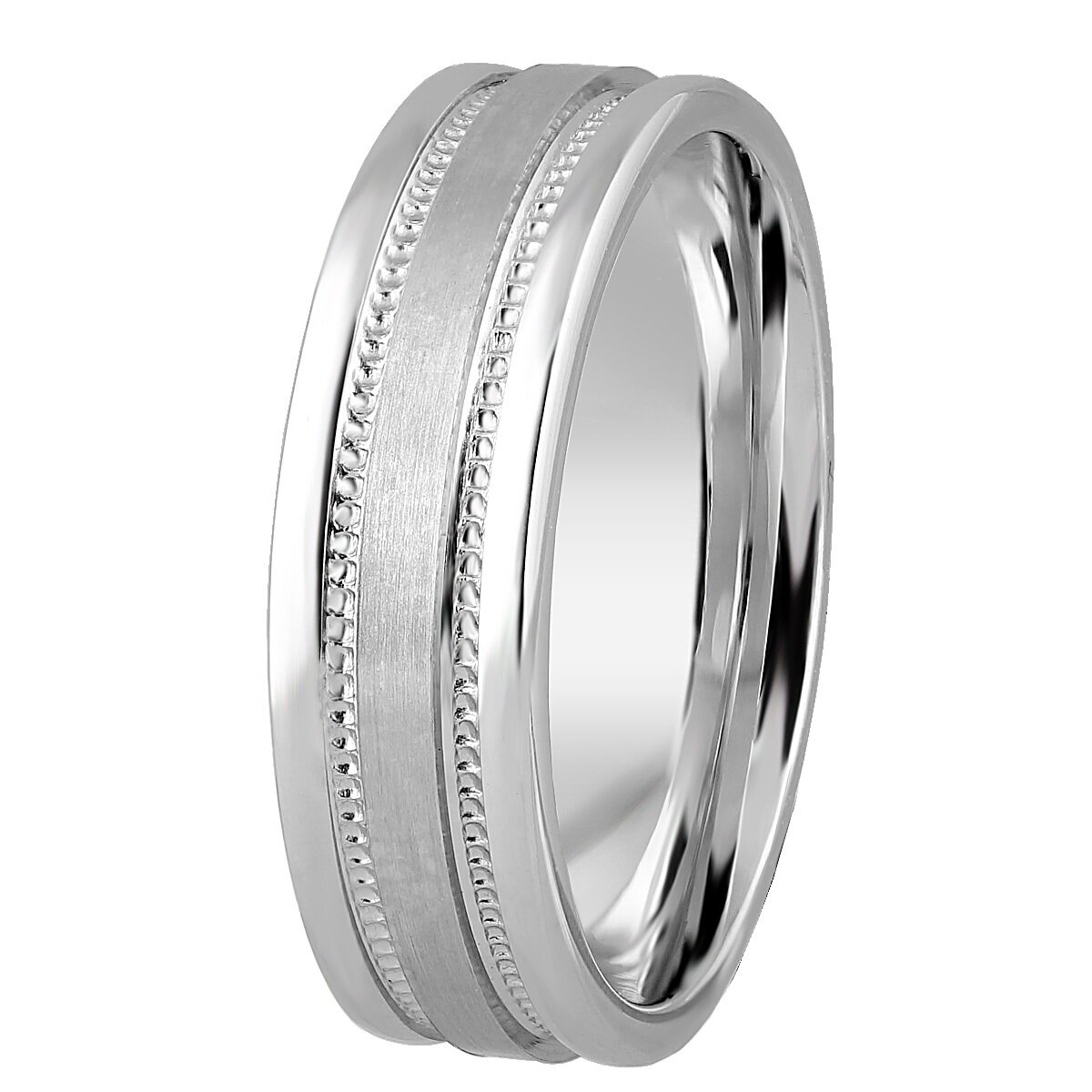 Кольцо обручальное, серебро, 925 проба, родирование