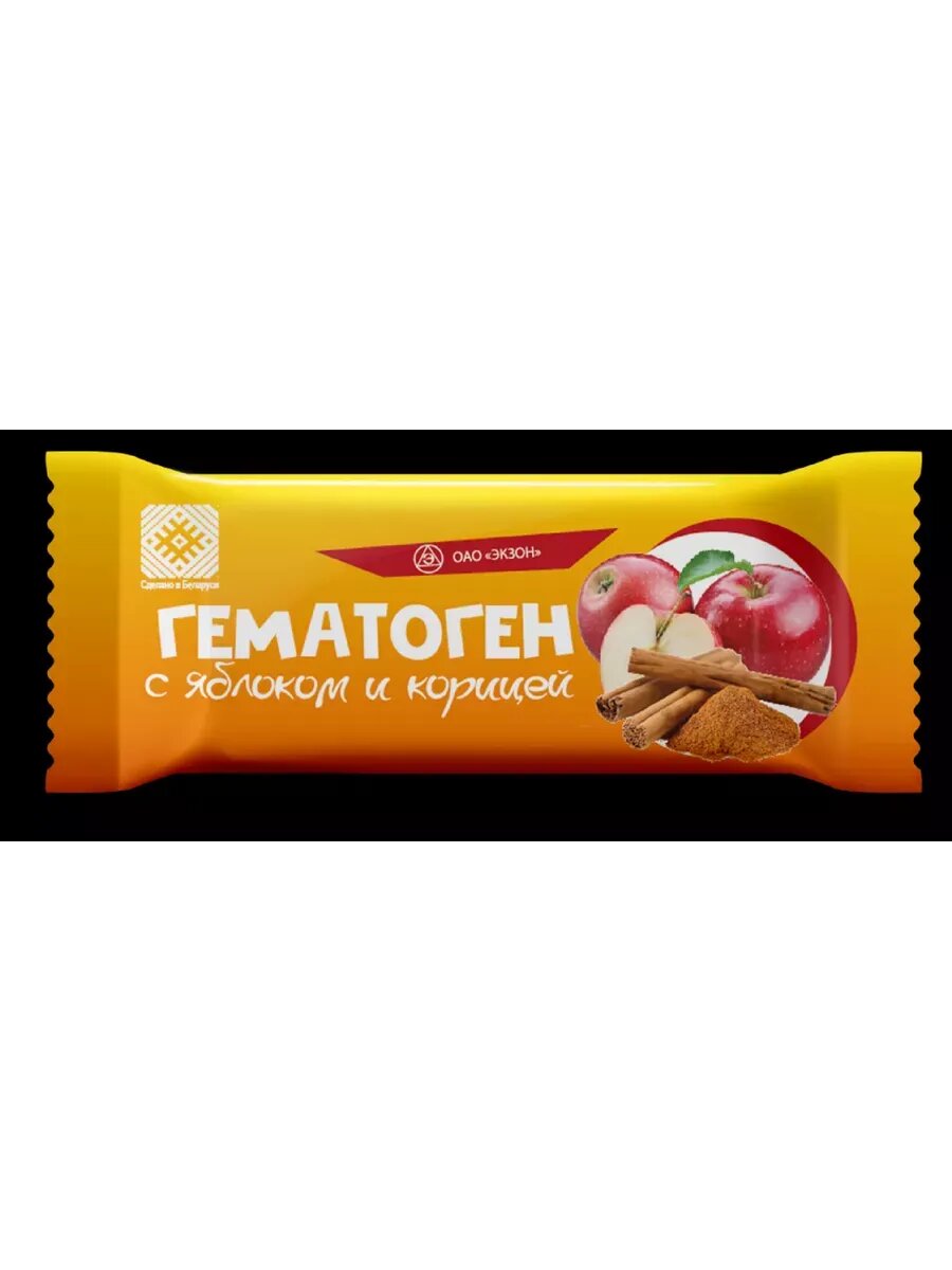 Гематоген с яблоком и корицей 40 гр плитка-5шт.