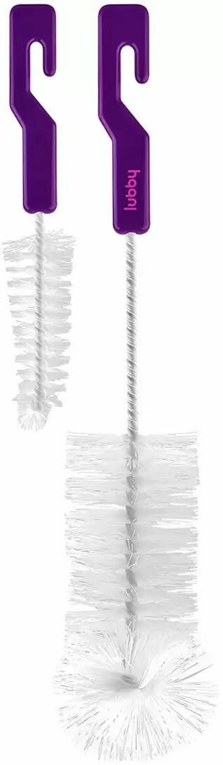 Набор ершиков Lubby для бутылочек и сосок, с крючком для хранения