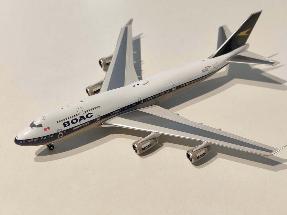 Модель коллекционная PHOENIX Boeing b 747-400 british airways boac livery 100 aniversary g-bygc (длина 17,66 см)