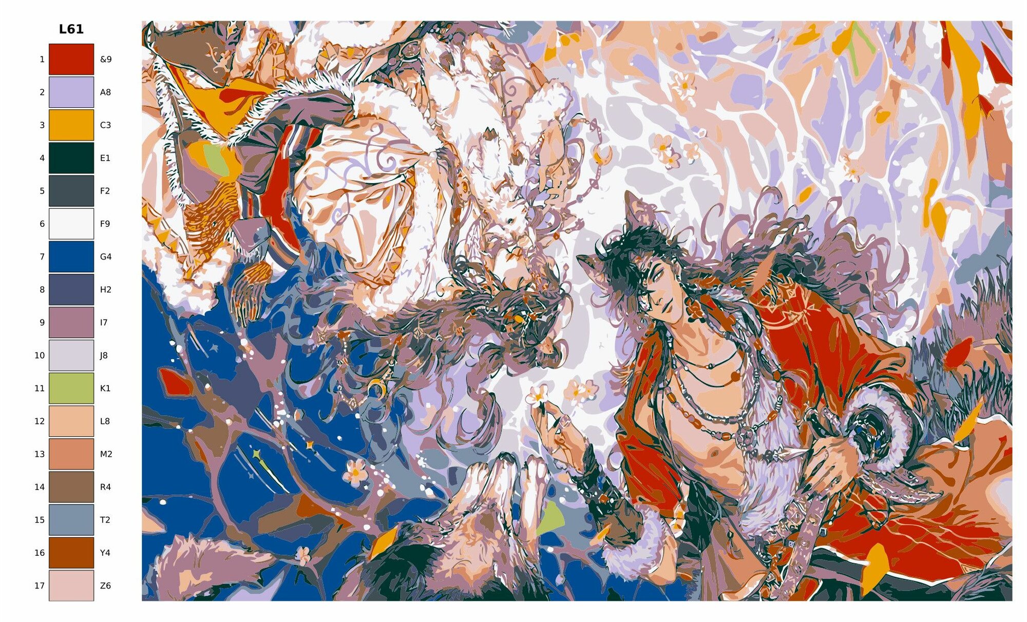 Картина по номерам L-61 "Аниме Благословение небожителей" 40x60 см