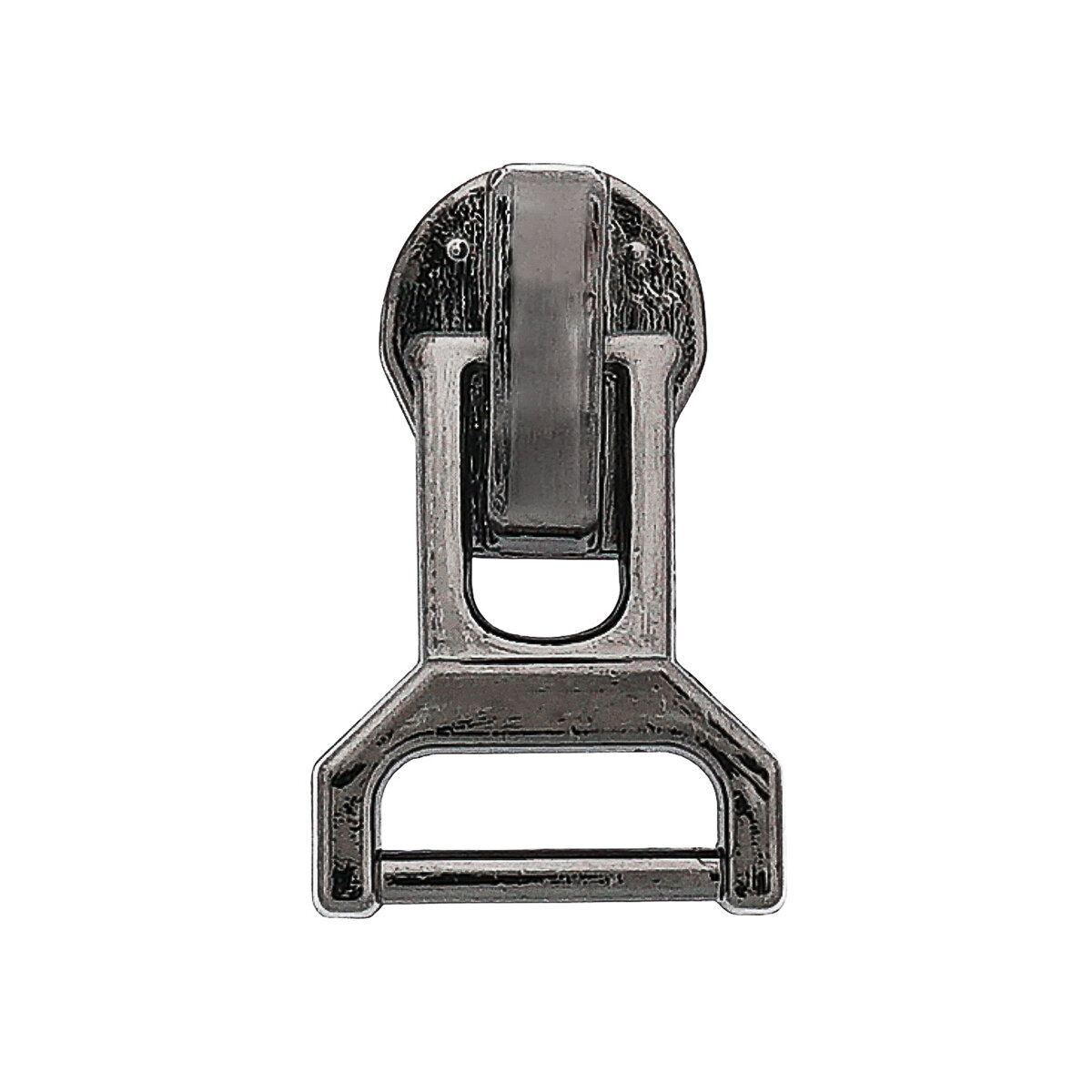 Бегунок для молнии спираль С5, 18*15 мм, Айрис (черный никель), 20 шт