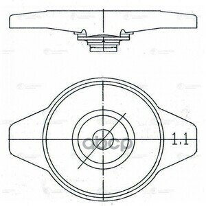Крышка (пробка) радиатора для а/м toyota/suzuki/subaru/mazda/honda 1.1 bar (мал. клапан) (ll 1902) L