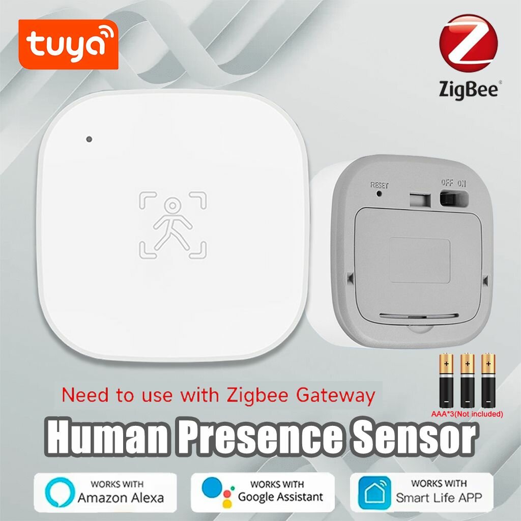 Tuya ZigBee Датчик присутствия человека, низкое энергопотребление, интеллектуальный датчик PIR, радарный детектор движения, поддержка Alexa Google Assistant smart home