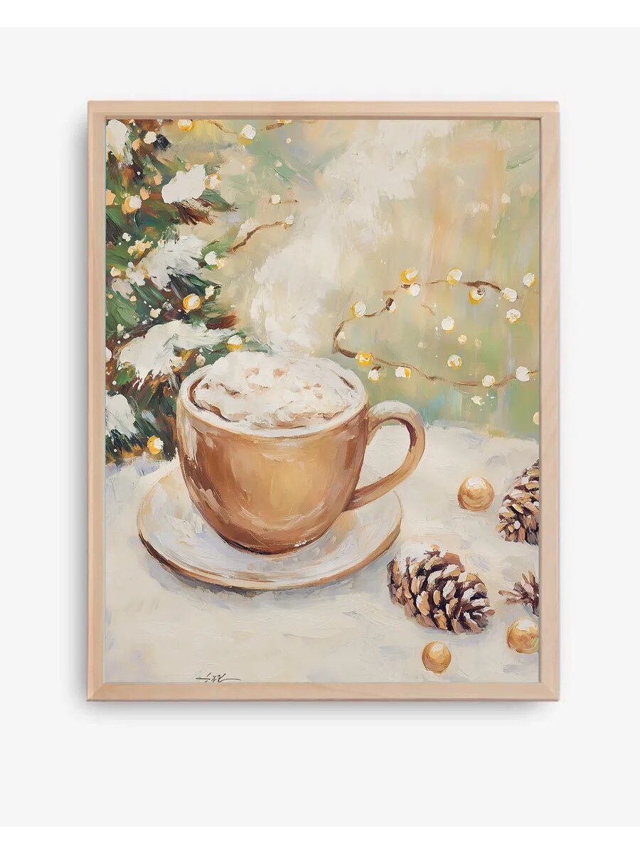 Постер 40х50 новогодний декор на стену