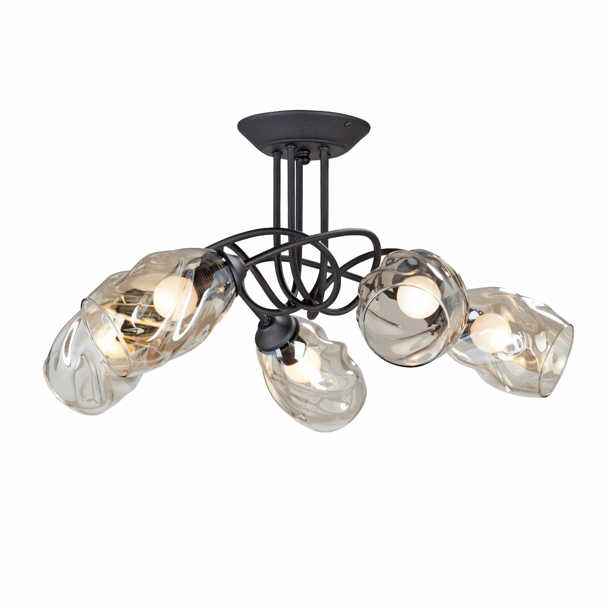 Люстра Vitaluce V4926-1/5PL 5 лампочек, цоколь E27 40Вт черный, серый