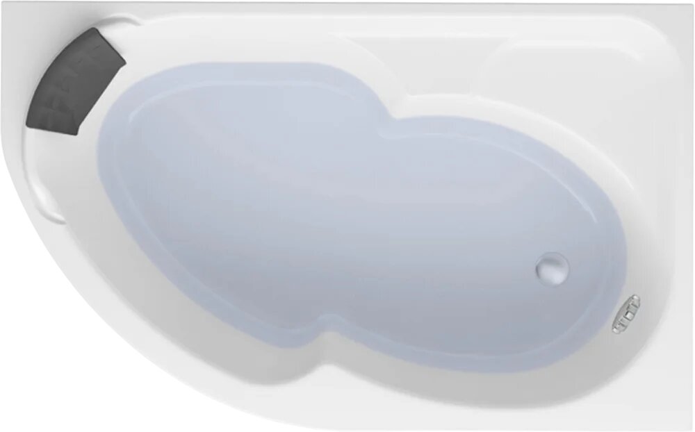 Акриловая ванна Lavinia Boho Grance Hill R 170x105, с каркасом, угловая, правая, пристенная, встраиваемая, белая, глянцевая, асимметричная, с сиденьем, с подголовником