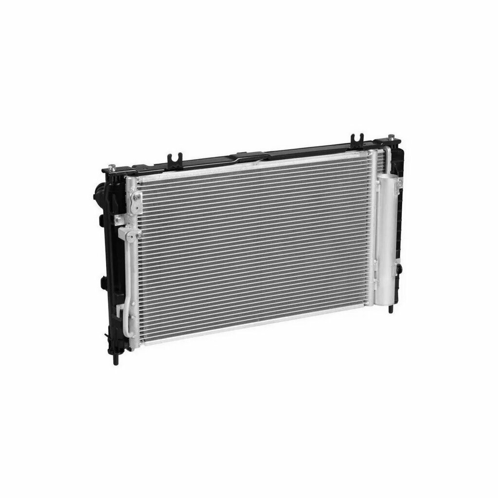 Радиатор с трубопроводами и электровентилятором в сборе Лада Гранта, Калина 2 (без кондиционера)