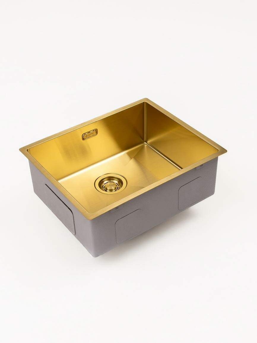 Кухонная мойка Grandex AQUA PROLINE 54 PVD GOLD Нержавеющая сталь