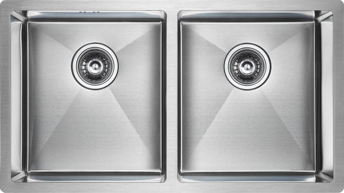 Мойка кухонная Paulmark Twin PM237844-BS брашированная нержавеющая сталь