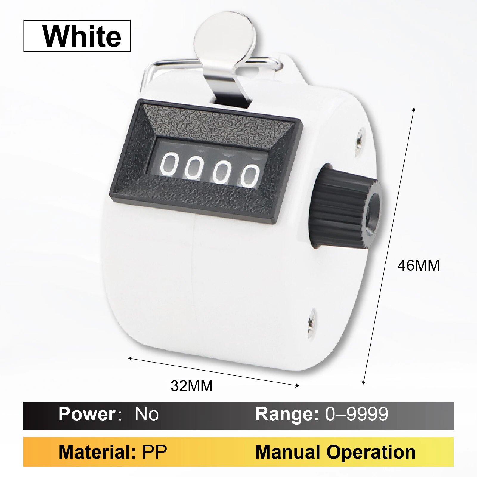 Механический счетчик ручной 4-разрядный WHITE