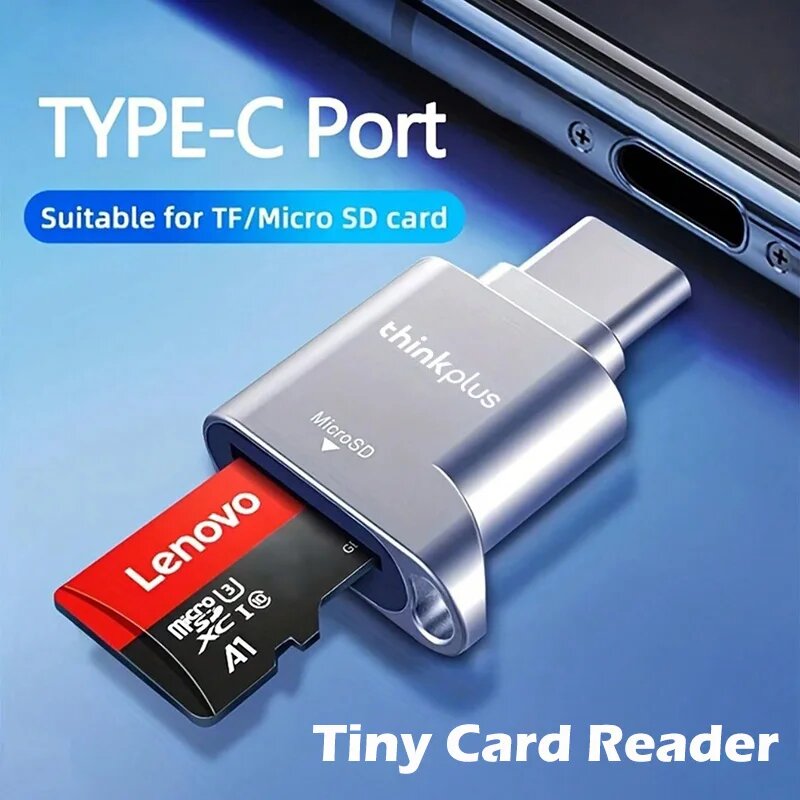 Картридер ThinkPlus D201 серебристый USB C для microSD — фото 1