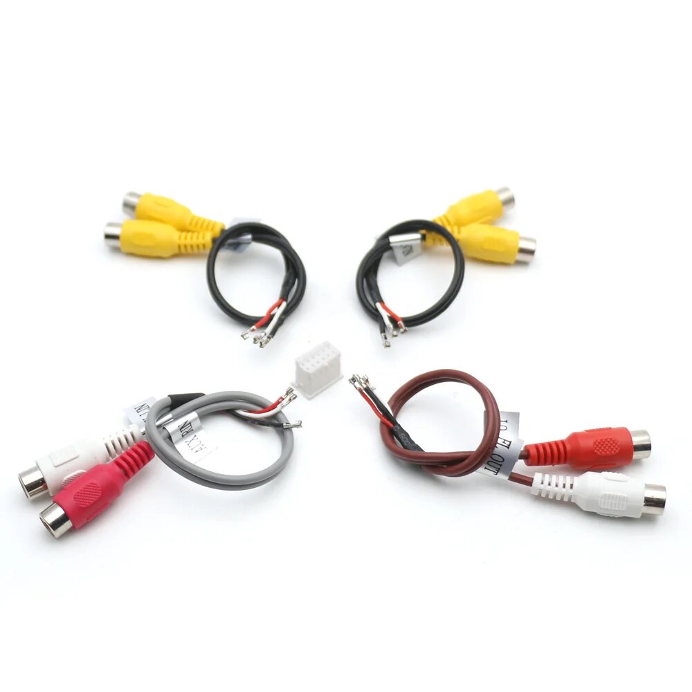 Универсальный DIY 12-контактный RCA аудио-видео жгут проводов CCD AUX AV вход кабеля адаптер проводки разъем Android автомобильный радиоприемник, 12Pin DIY A