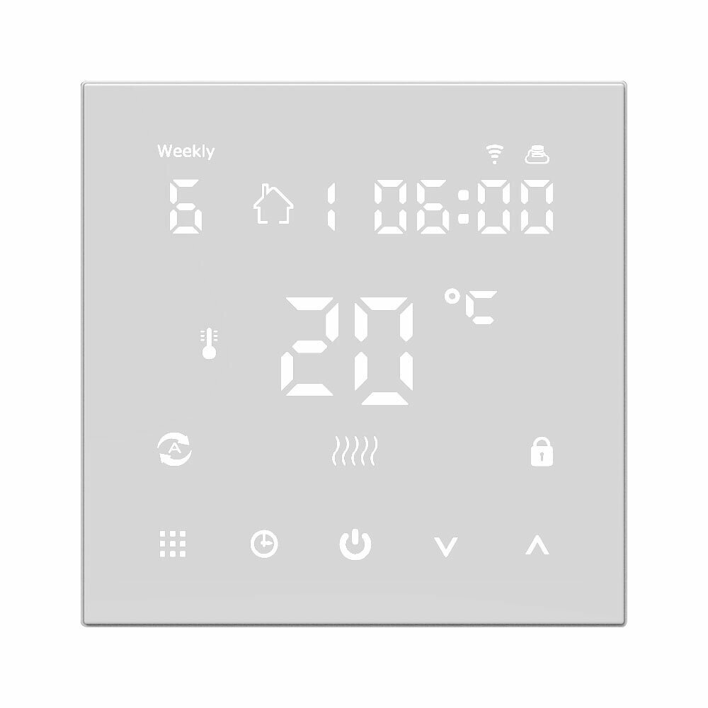 HY607 ЖК-цифровой дисплей, интеллектуальный контроллер температуры, приложение для телефона, WIFI, голосовое управление, управление электрическим подогревом пола, программируемый многоцелевой инструмент