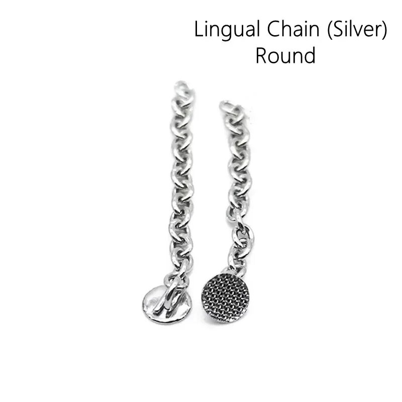 1 упаковка, стоматологическая ортодонтическая лингвальная кнопка, обжимной O-Silver Chain Round