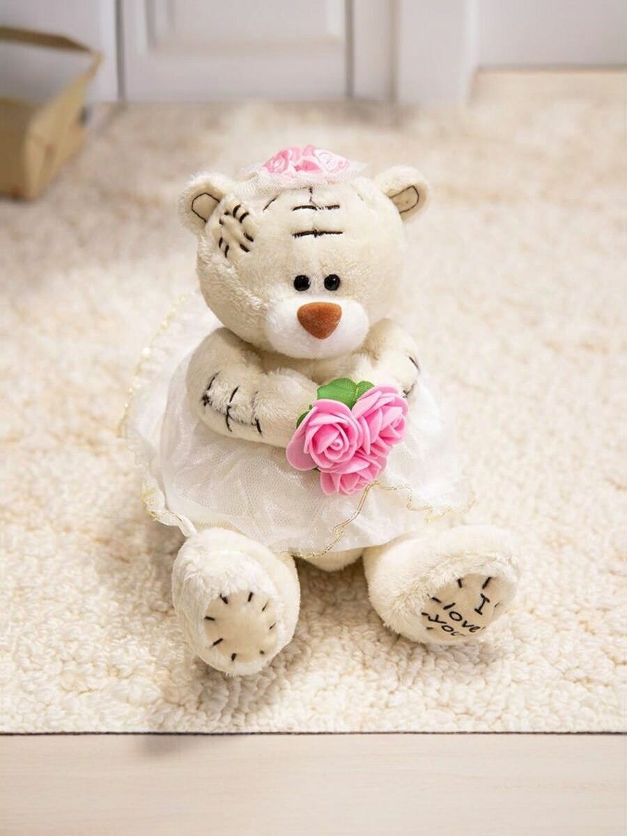 Мягкая игрушка медведь 15 cm, Пара свадебных медвежат, Подарки для семейных пар