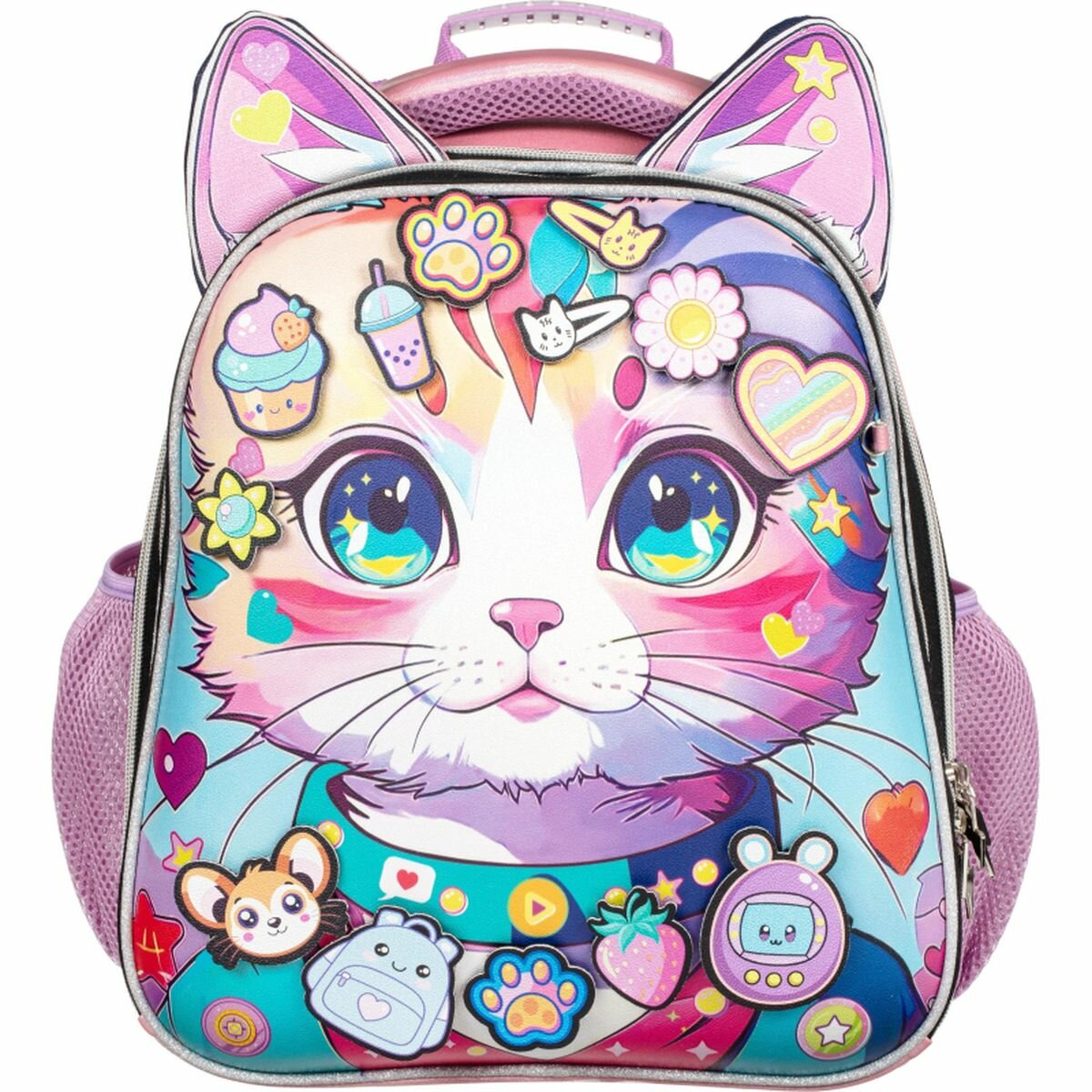 Ранец школьный Комус Класс Basic Kitty Stikers, 2 отд (2147530)