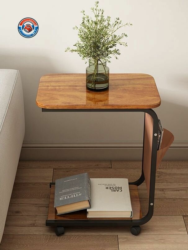 Приставной столик для дивана, компактный подставка под ноутбук и кофе, 30х40х65 см, угловой диванный столик-табурет на колёсах, мобильная мебель для гостиной и спальни