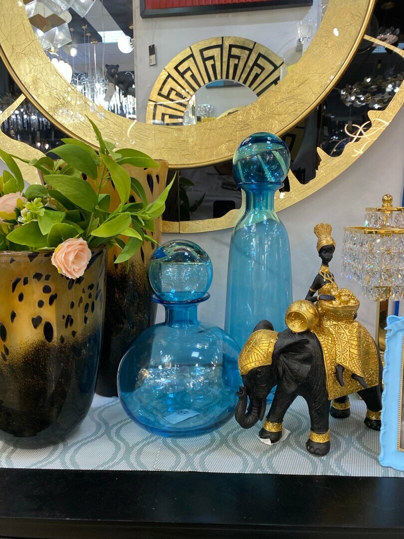 Сосуд Casaentera CE08-SHY19169bl стекло голубой d200х290