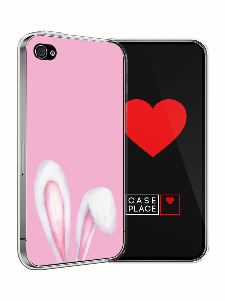 Чехол на Apple iPhone 4/4S / Айфон 4/4S с принтом "Кроличьи уши 1" — фото 1