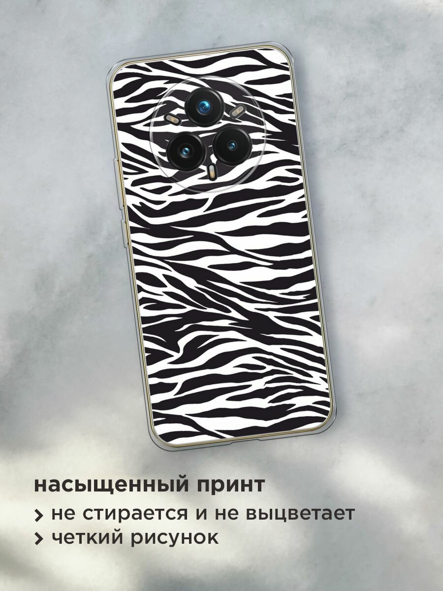 Чехол на Realme 14 Pro+ / Реалми 14 Про+ с принтом "Принт зебра" — фото 1