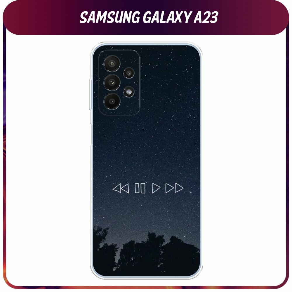 Чехол на Samsung Galaxy A23 / Самсунг Галакси А23 с принтом "Космическая музыка"