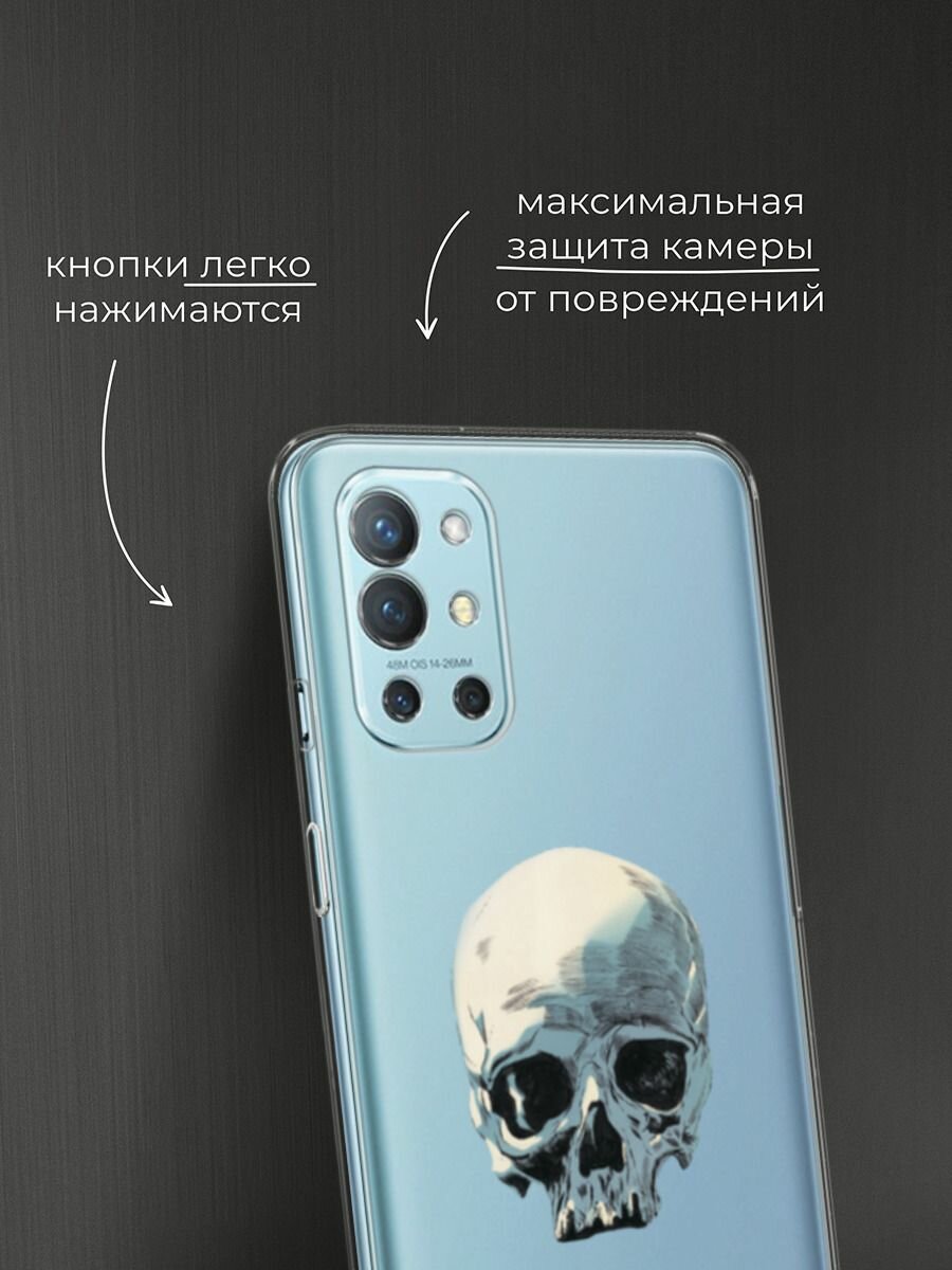 Чехол на OnePlus 9R / ВанПлас 9R с принтом "Гусар", прозрачный — фото 1