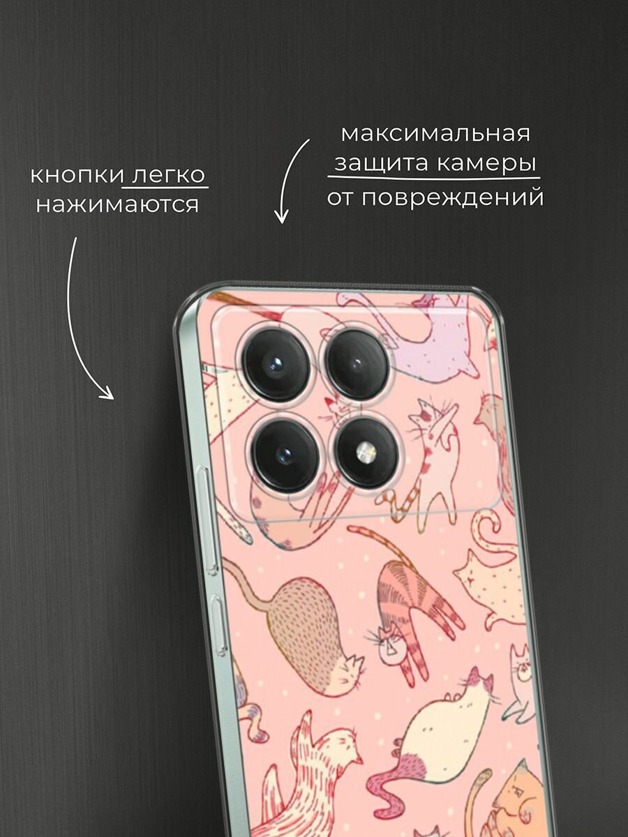 Чехол на Xiaomi Poco X6 PRO 5G / Поко X6 Про 5G с принтом "Розовое счастье" — фото 1