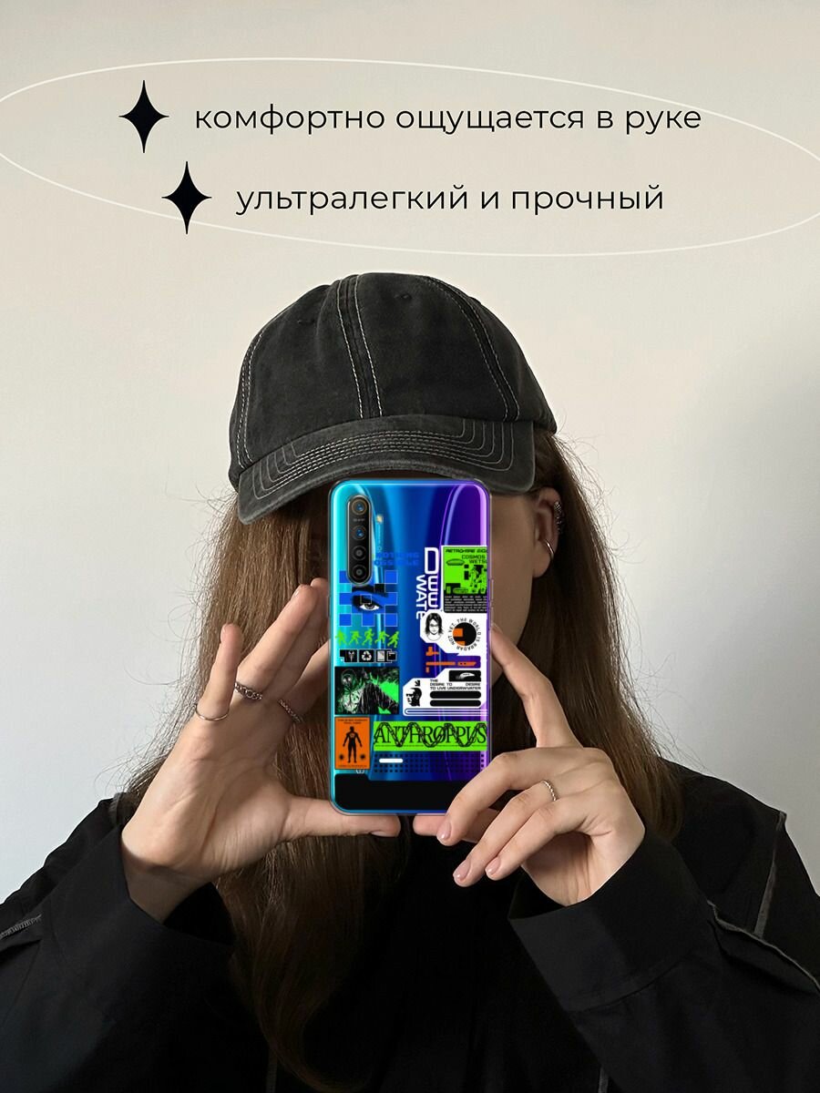 Чехол на Realme XT / Реалми XT с принтом "Nothing impossible", прозрачный — фото 1