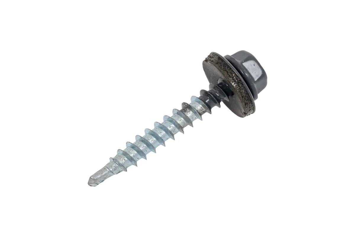 ВИ Саморез кровельный 4,8x35 по дереву графитовый серый RAL 7024, 1 кг, код 1299287