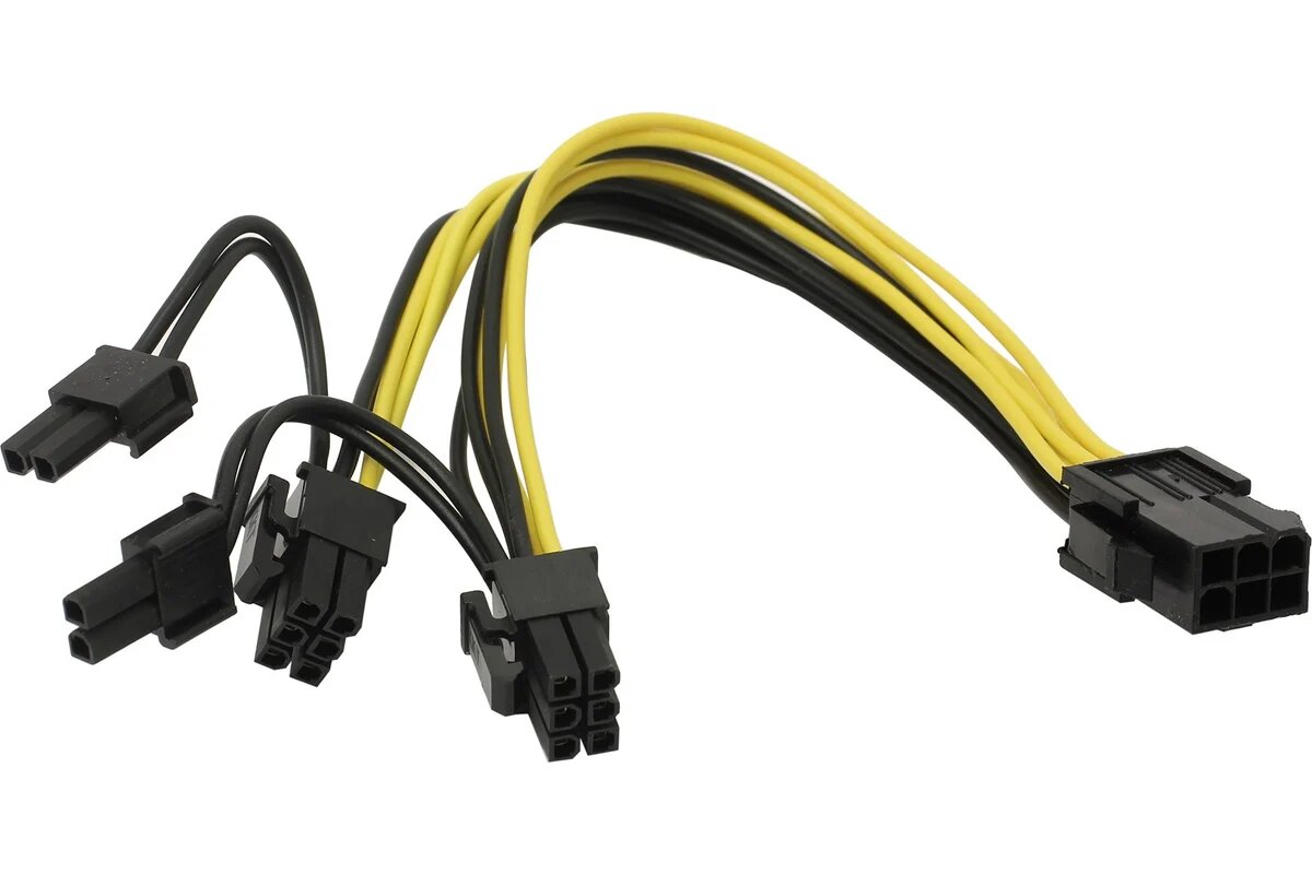 Pro Legend PL1480 Переходник питания для видеокарт6pin на 2x6pin/8pin, 15 см