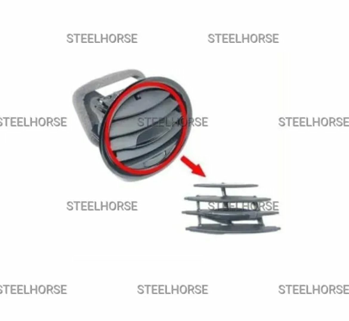 Дефлектор воздушный (черный) левый или правый или центральный Opel Corsa D 2006-2015 .