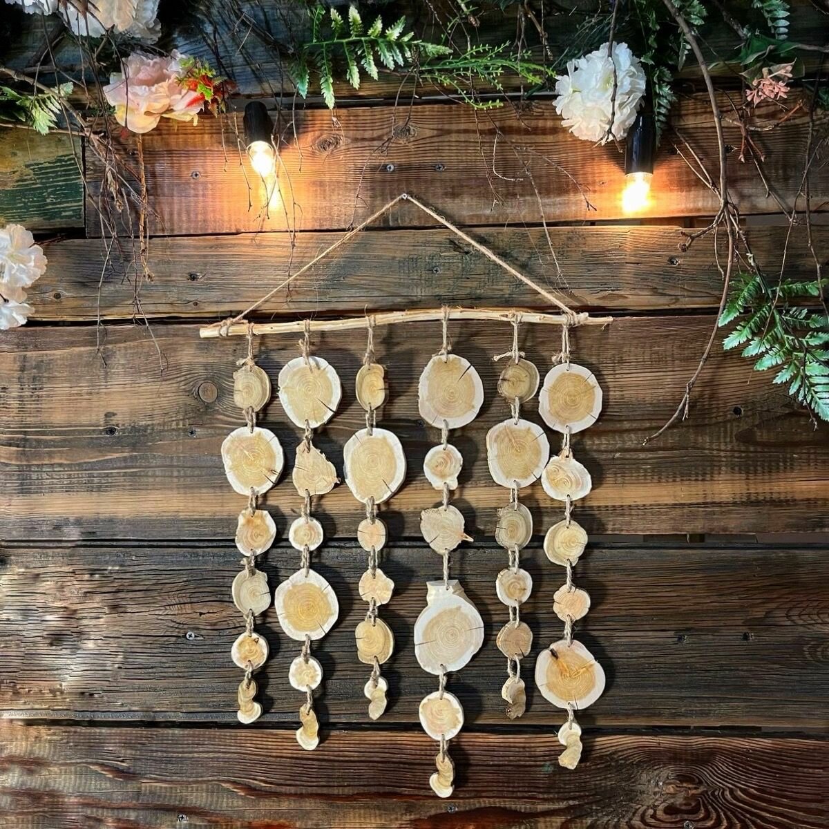 Панно из спилов можжевельника (шторка 40х40см), аксессуары для бани, очень ароматное