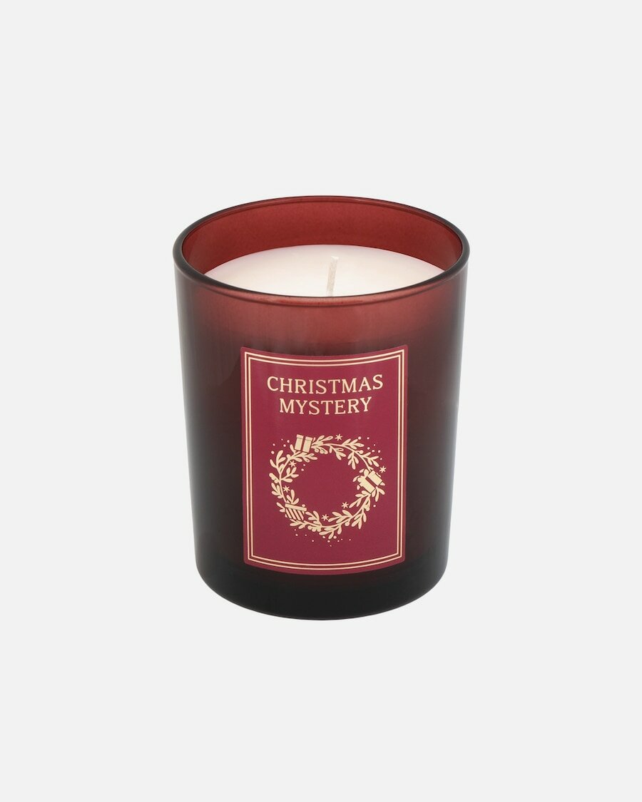 Свеча Douglas Collection "Seasonal Christmas Mystery", 180 г, в стакане, аромат ванили и кожи