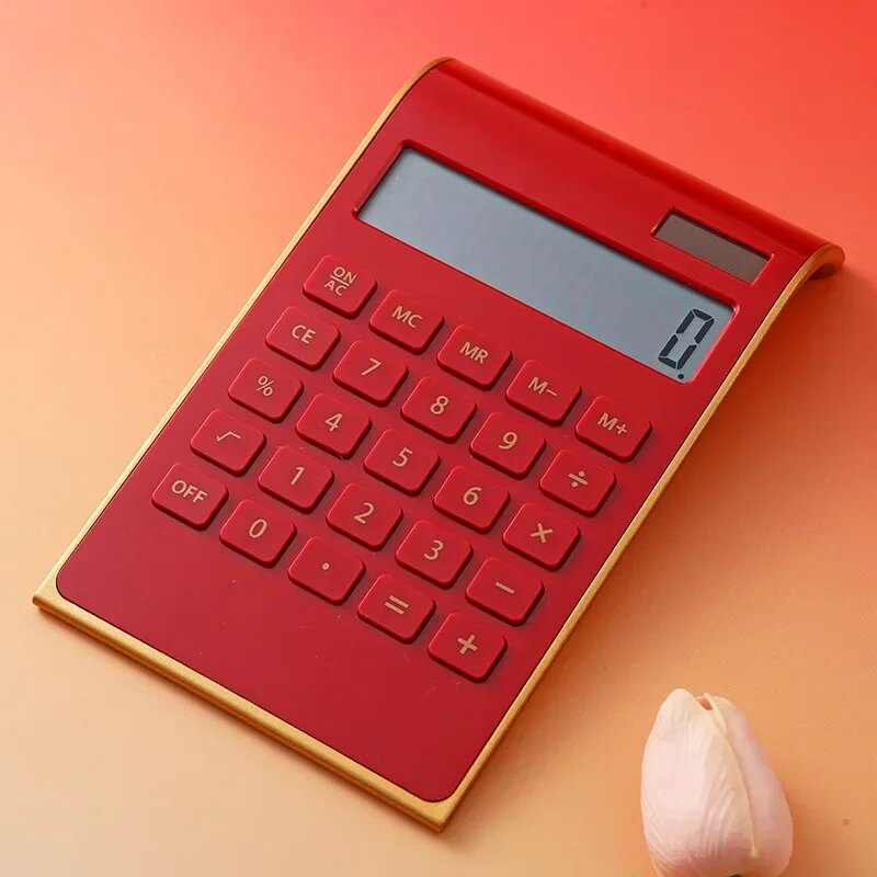 MOONBIFFY Солнечный калькулятор Красный
