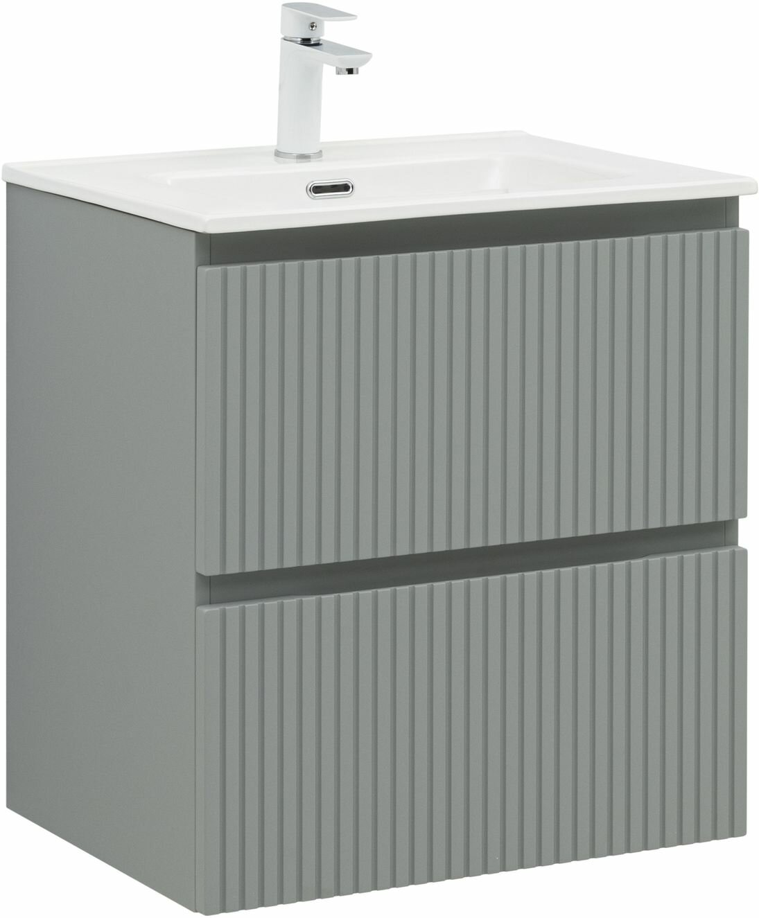 Тумба с раковиной Aquanet Джейн 60 цв. мисти грин (раковина Flat)