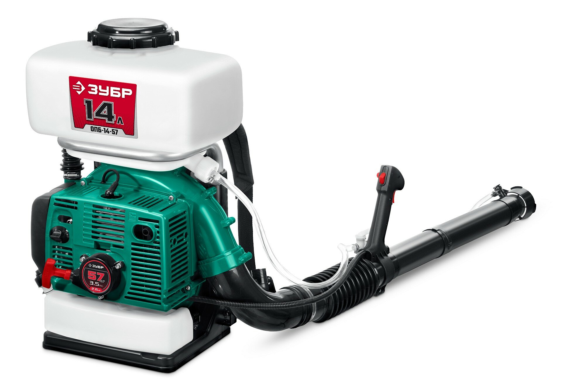 ЗУБР 14 л, 3.5 л. с, бензиновый опрыскиватель (ОПБ-14-57)
