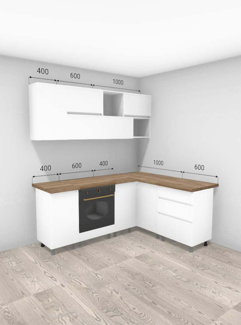 Кухонный гарнитур угловой 2 /1,6 м