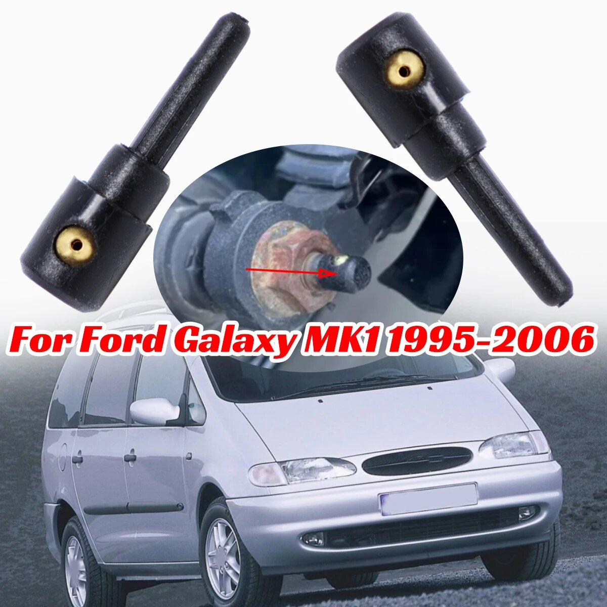 Для Ford Galaxy MK1 1995-2006 гг, форсунка омывателя заднего стеклоочистителя, распылитель ветрового стекла, лобовое стекло 6Q6 955 435, аксессуары для рычагов 4pc