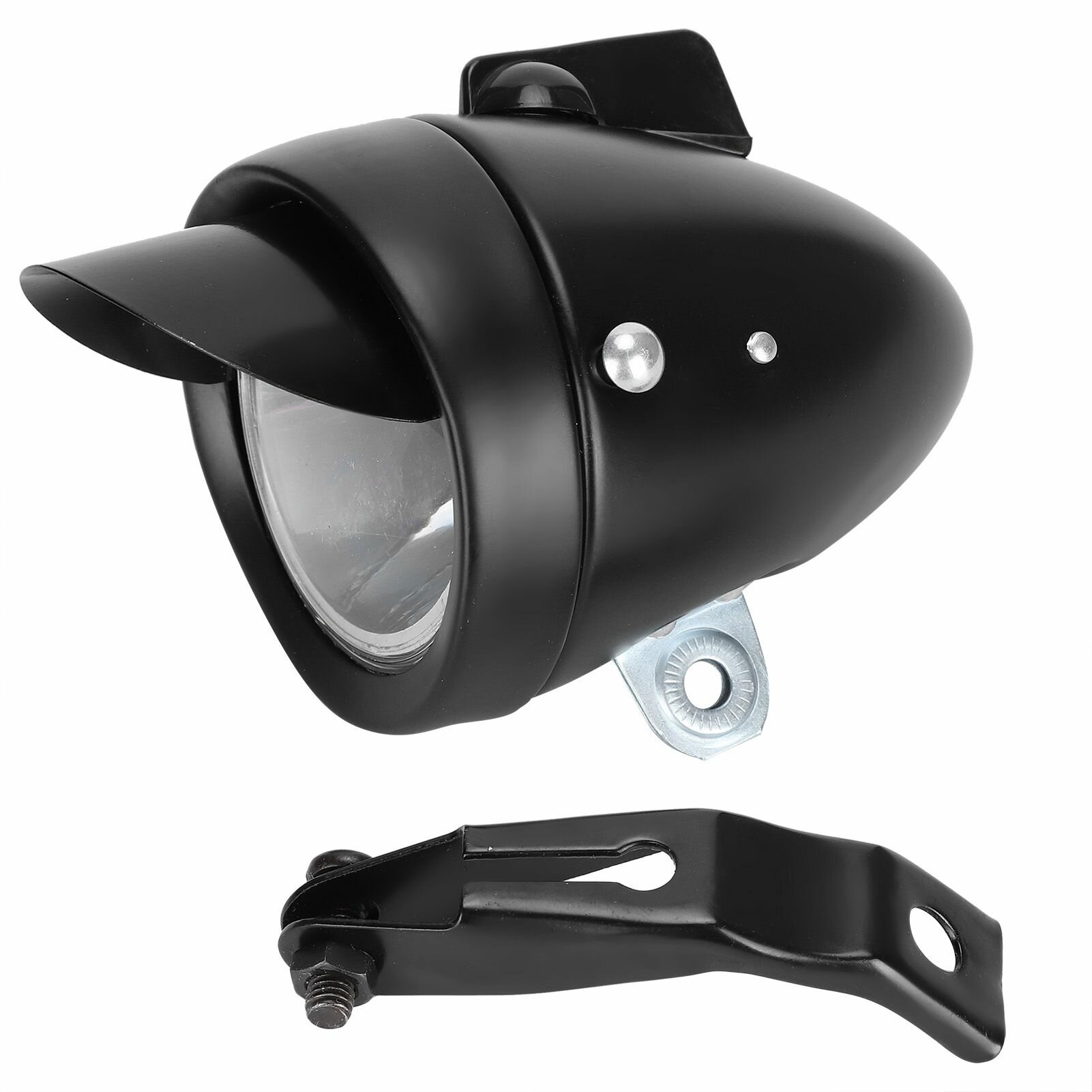 Винтажная велосипедная фара со светодиодами, передний фонарь в стиле ретро для ночной езды, аксессуары для велосипедистов, черный цвет