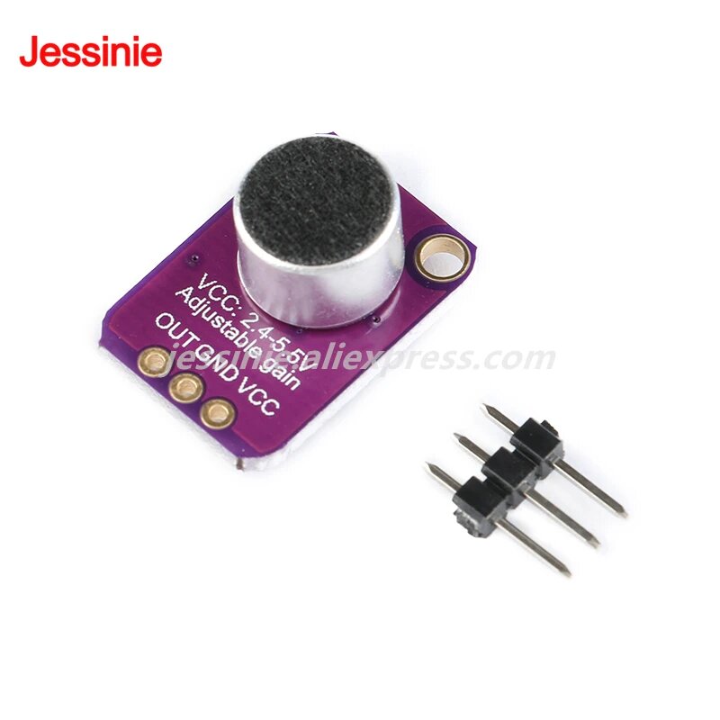 Модуль усилителя микрофона MAX9814 MAX4466 Jessinie GY-MAX4466 1PC