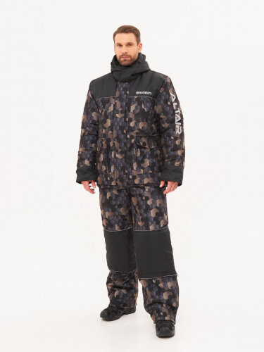 Костюм зимний Huntsman Альтаир ткань Alova цвет КМФ 001 (соты хаки) размер 48-50/182-188