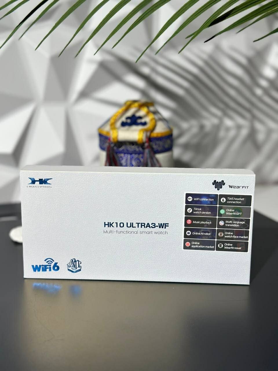 Умные часы Smart Watch HK10 ULTRA3-WF, 49mm, Серебристый корпус с черным ремешком Красивый цвет P645