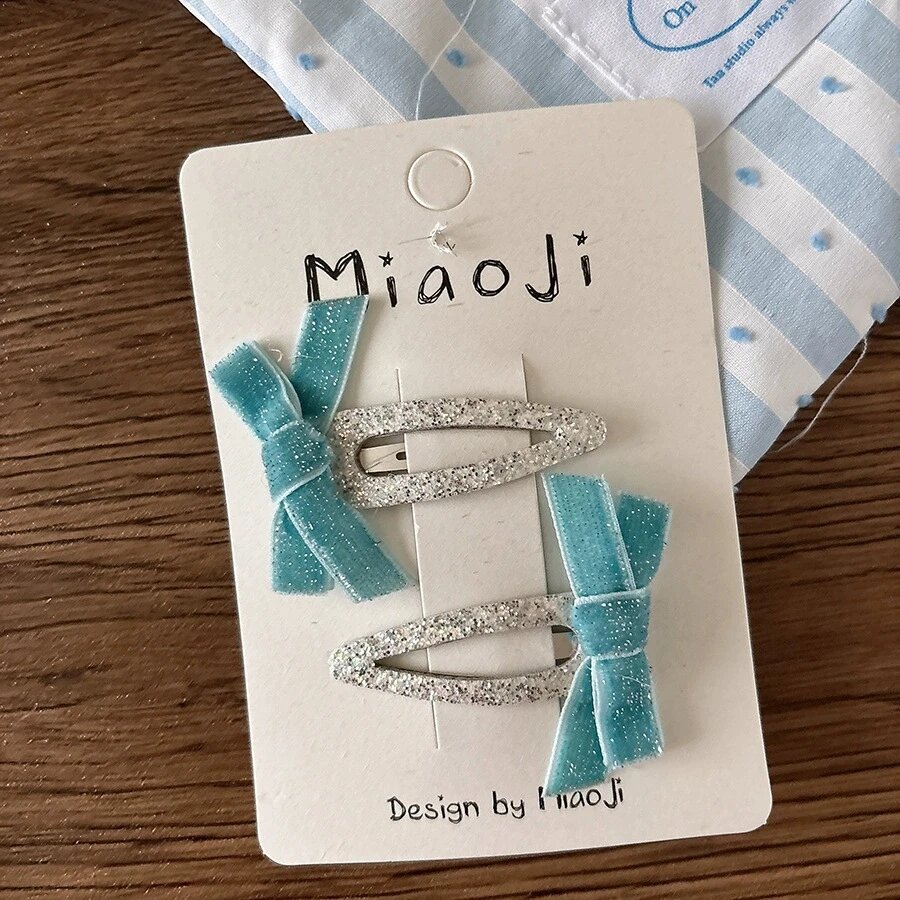 Серебряные заколки из искусственной кожи для девочек 13