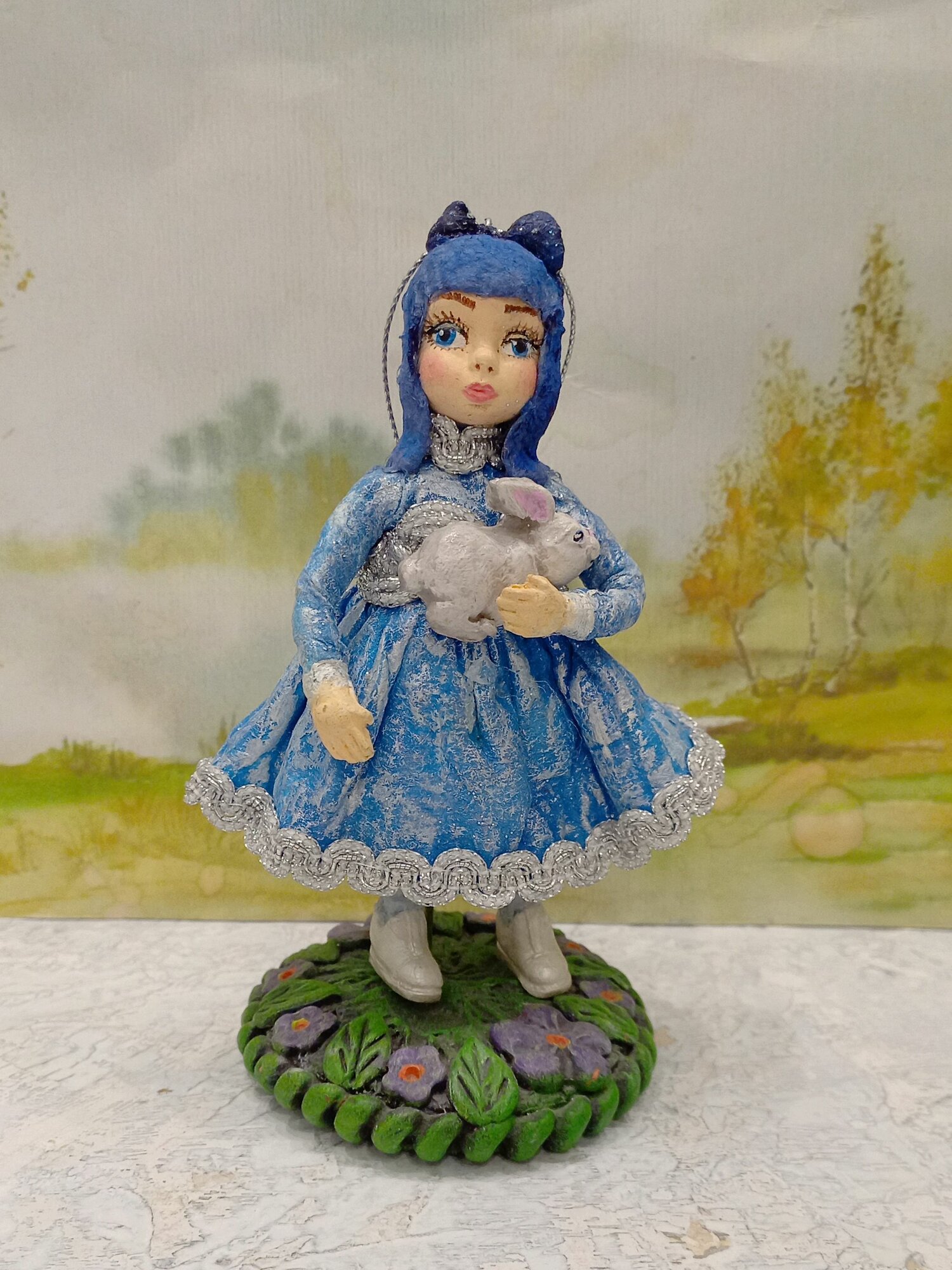 Ватная ёлочная игрушка "Мальвина"