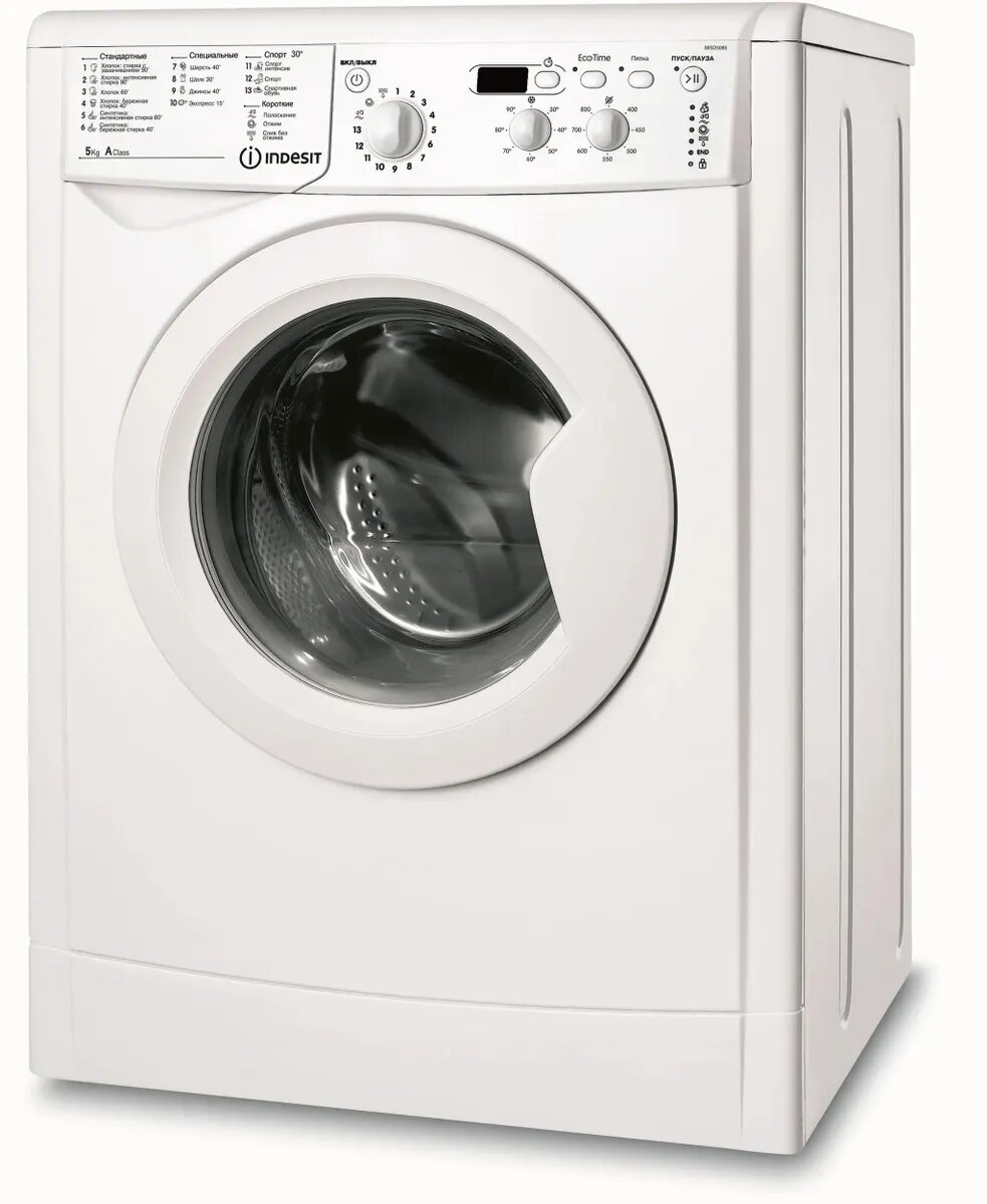 Стиральная машина Indesit IWSD 5085, белый, с фронтальной загрузкой, 5кг, 800об/мин
