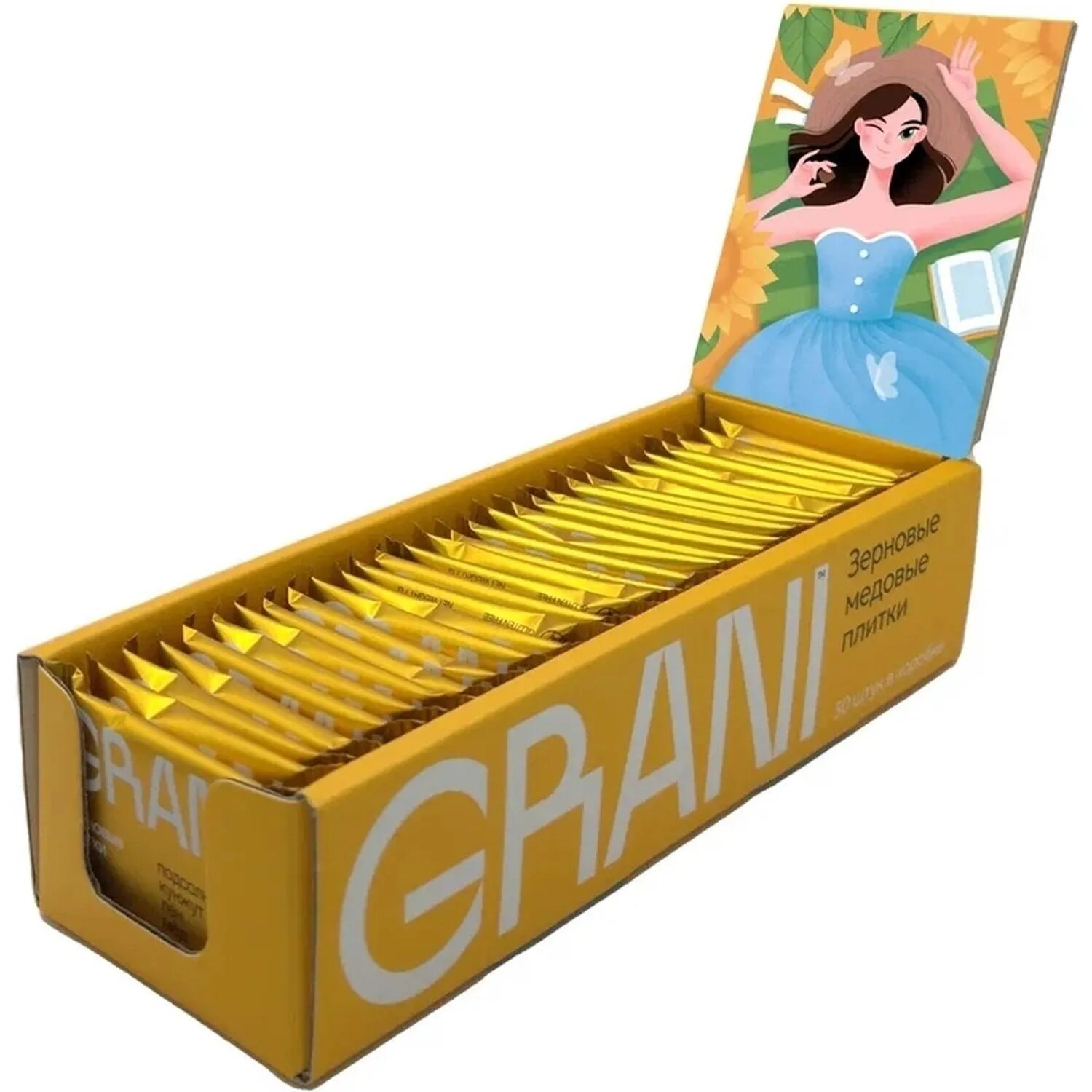 Зерновые плитки медовые GRANI 7гx30шт/уп 880706/880751