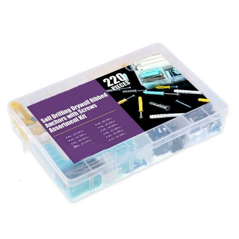 220 шт. Дюбели и шурупы для гипсокартона