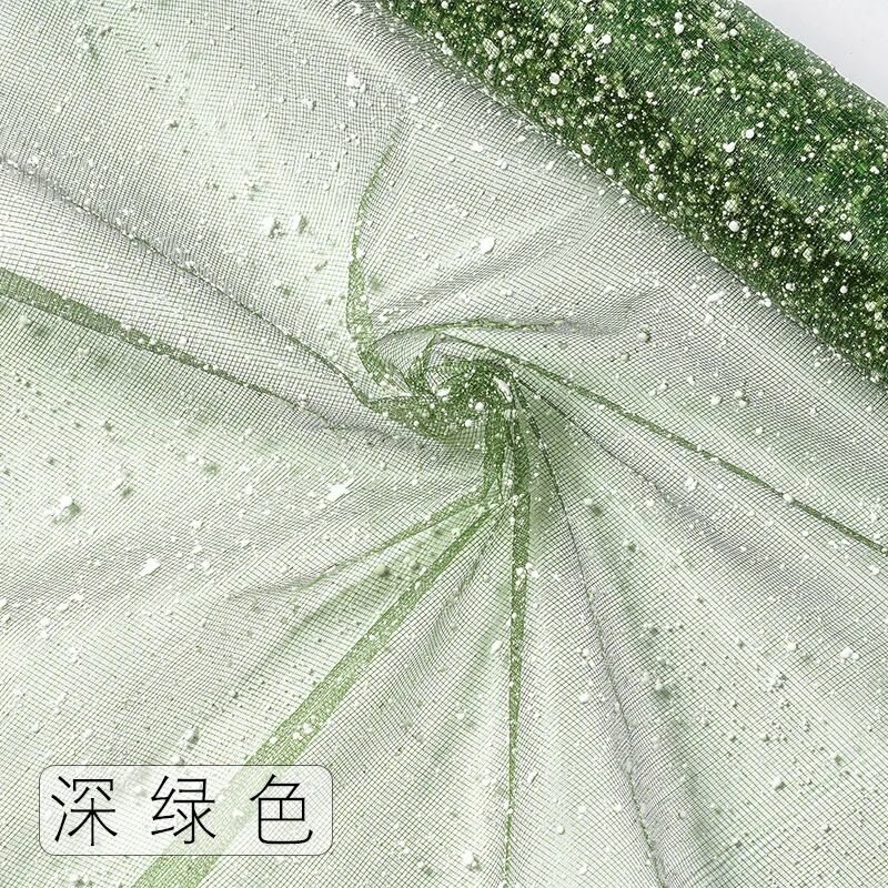 Сетчатая бумага для упаковки цветов в снежные точки, зимняя флористическая сетка 50х300 см для праздничных букетов и новогодних подарков