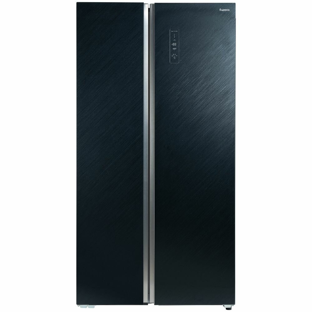 Холодильник Side-by-Side Бирюса SBS 541 TBG, текстурированное черное стекло